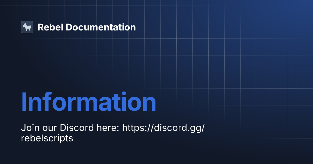 Information | Rebel Documentation